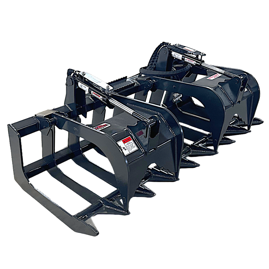 Stout Skid Steer Brush Grapple HD-72-8 with Skid Steer Quick Attach ...